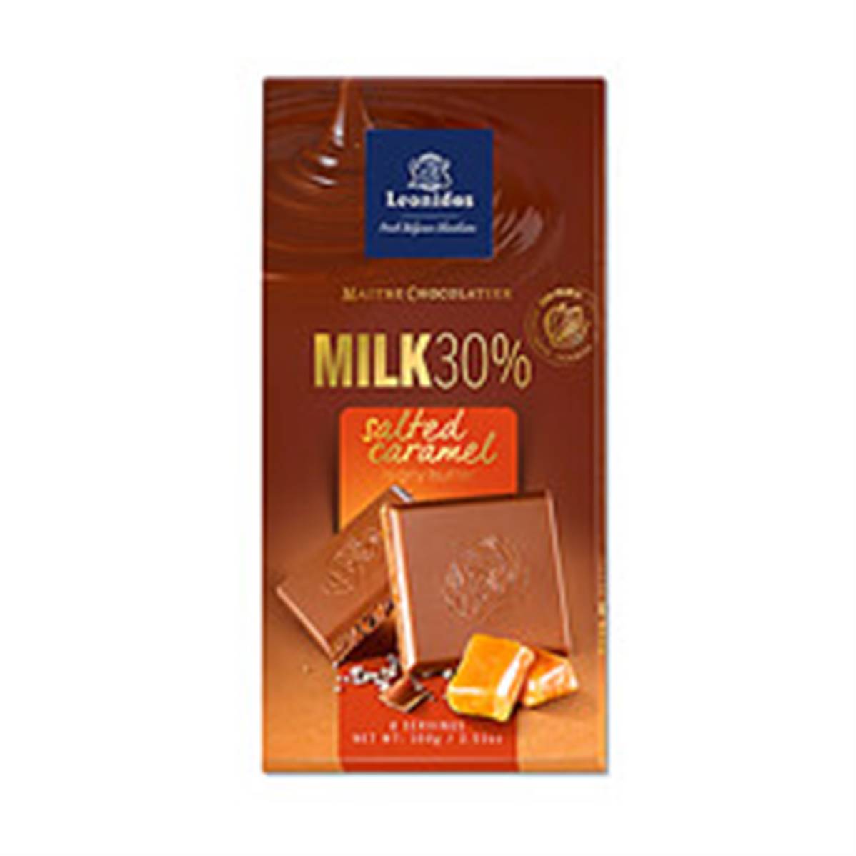 Leonidas Tablette Chocolat Au Lait Au Caramel Salé, 5 pcs LEONIDAS